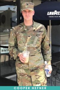 Is Cooper Hefner Still in the Air Force?